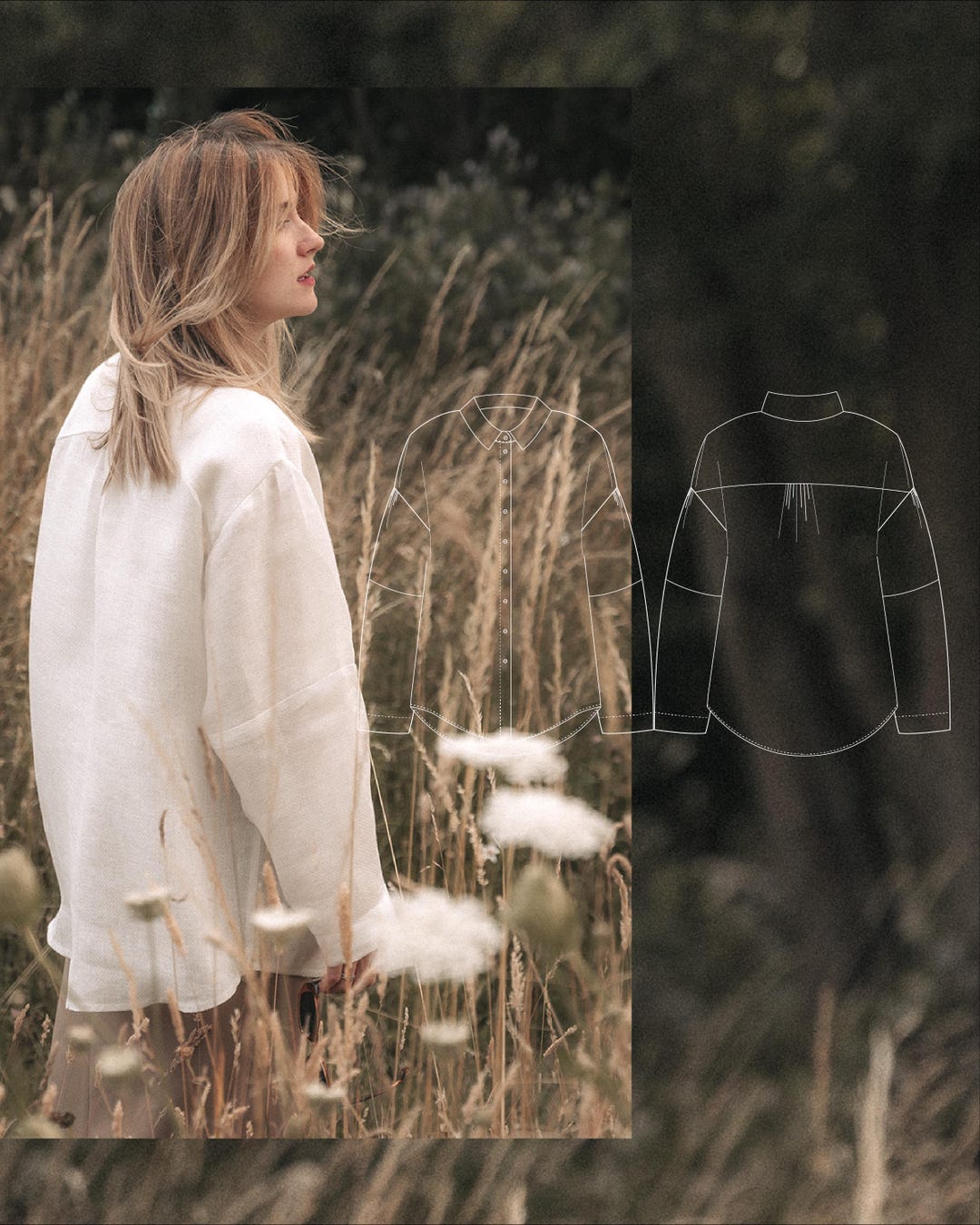 Digital Sewing Pattern MEGAN SHIRT - Etsy