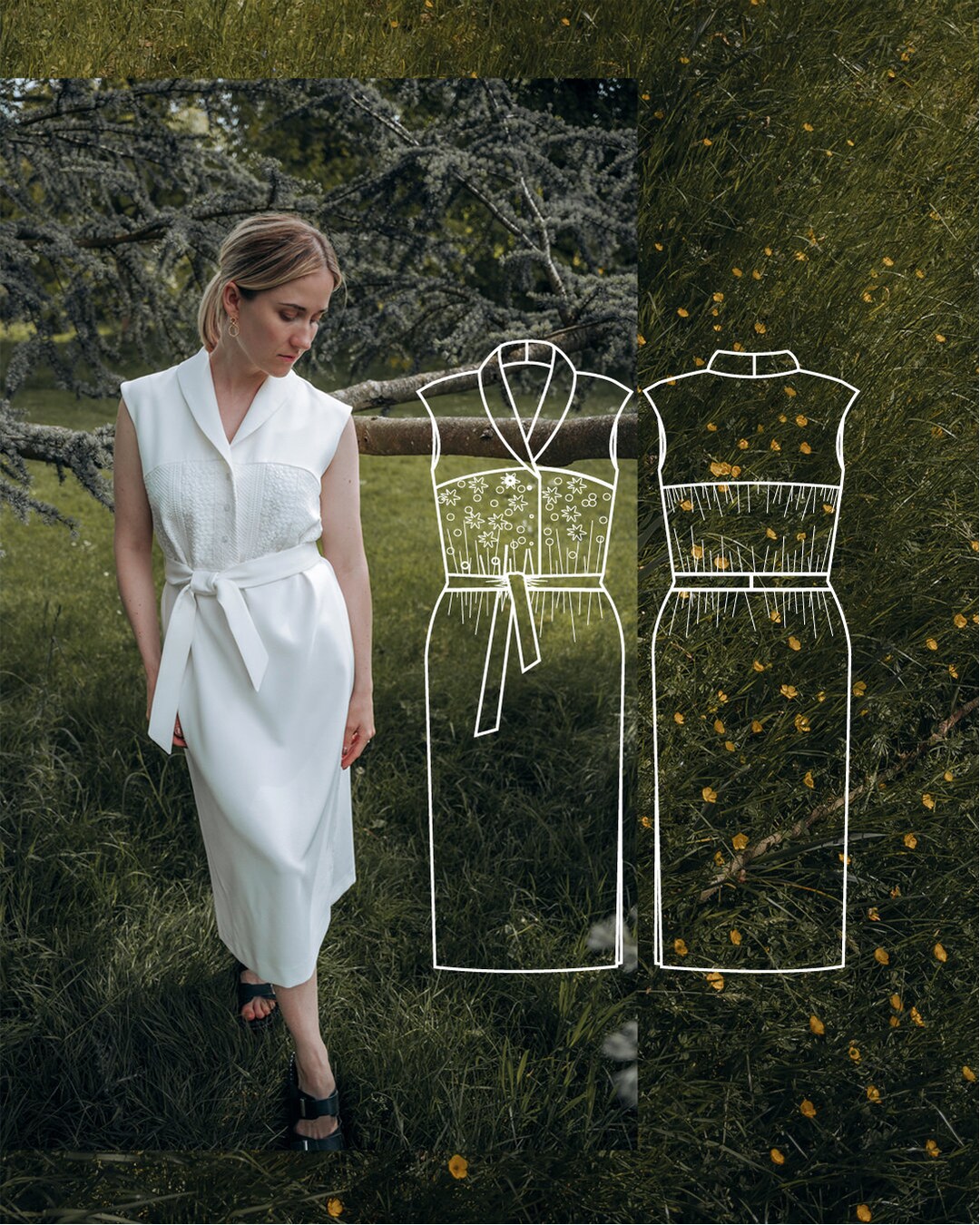 Digital Sewing Pattern POLINA DRESS - Etsy