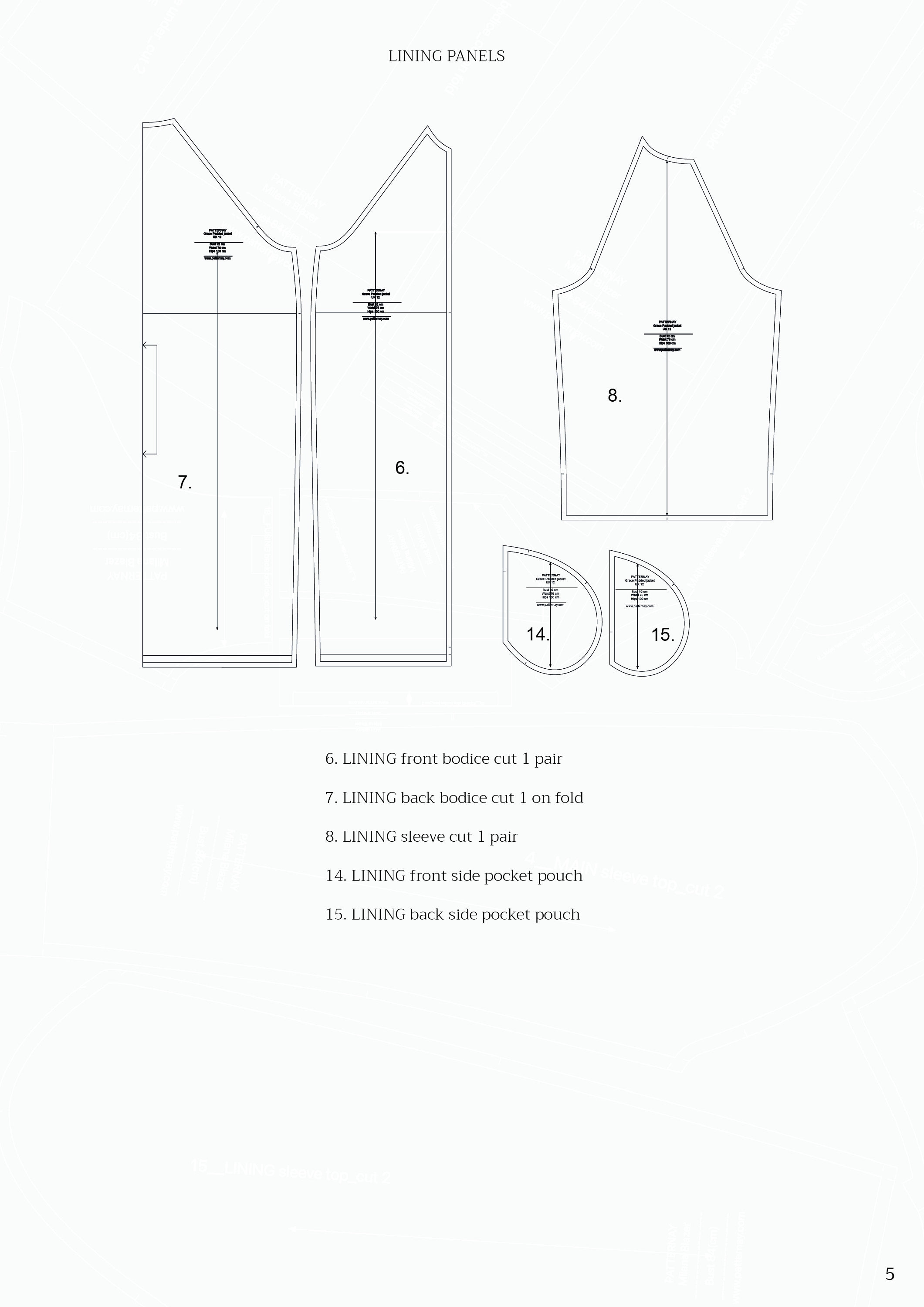 Digital Sewing Pattern Grace Padded Jacket - Etsy