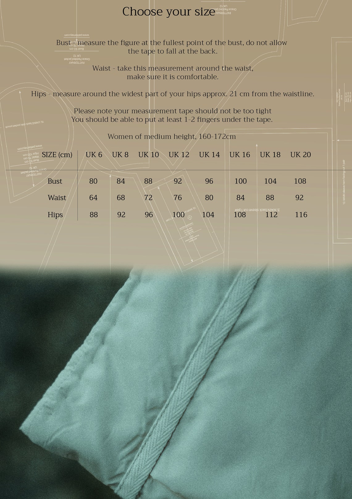 Digital Sewing Pattern Grace Padded Jacket - Etsy UK