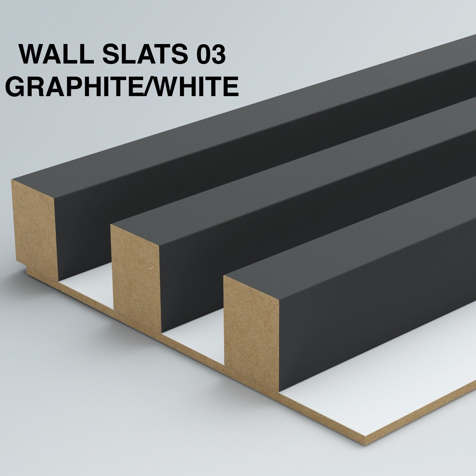 Furneo Wall Slats Decorative Wooden Panels Oak Black Grey White Lamele ...