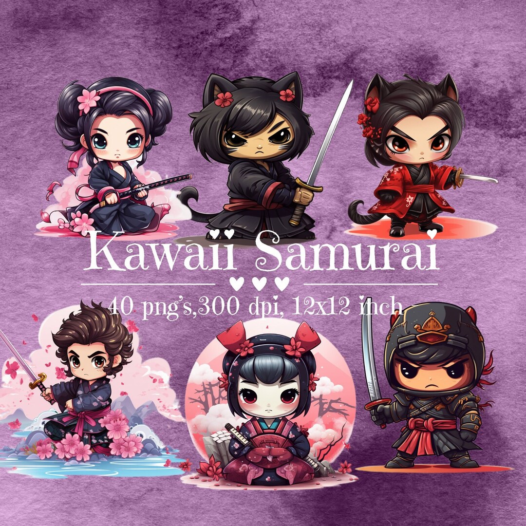 40 Kawaii Samurai - Etsy