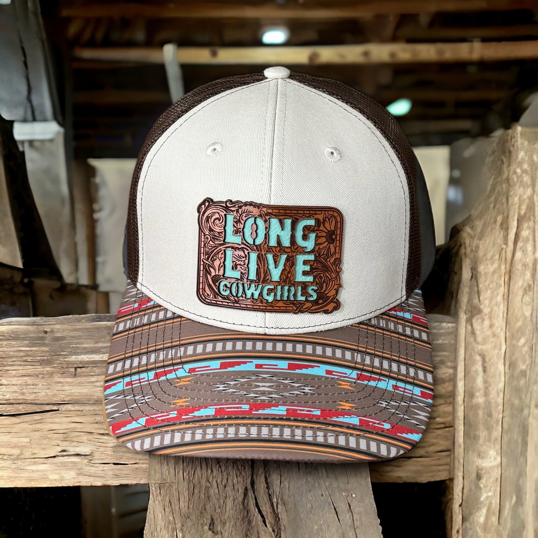 Long Live Cowgirls Leather Patch Hat - Etsy