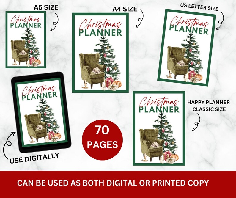 Christmas Planner Printable | Digital Christmas Planner | Holiday ...