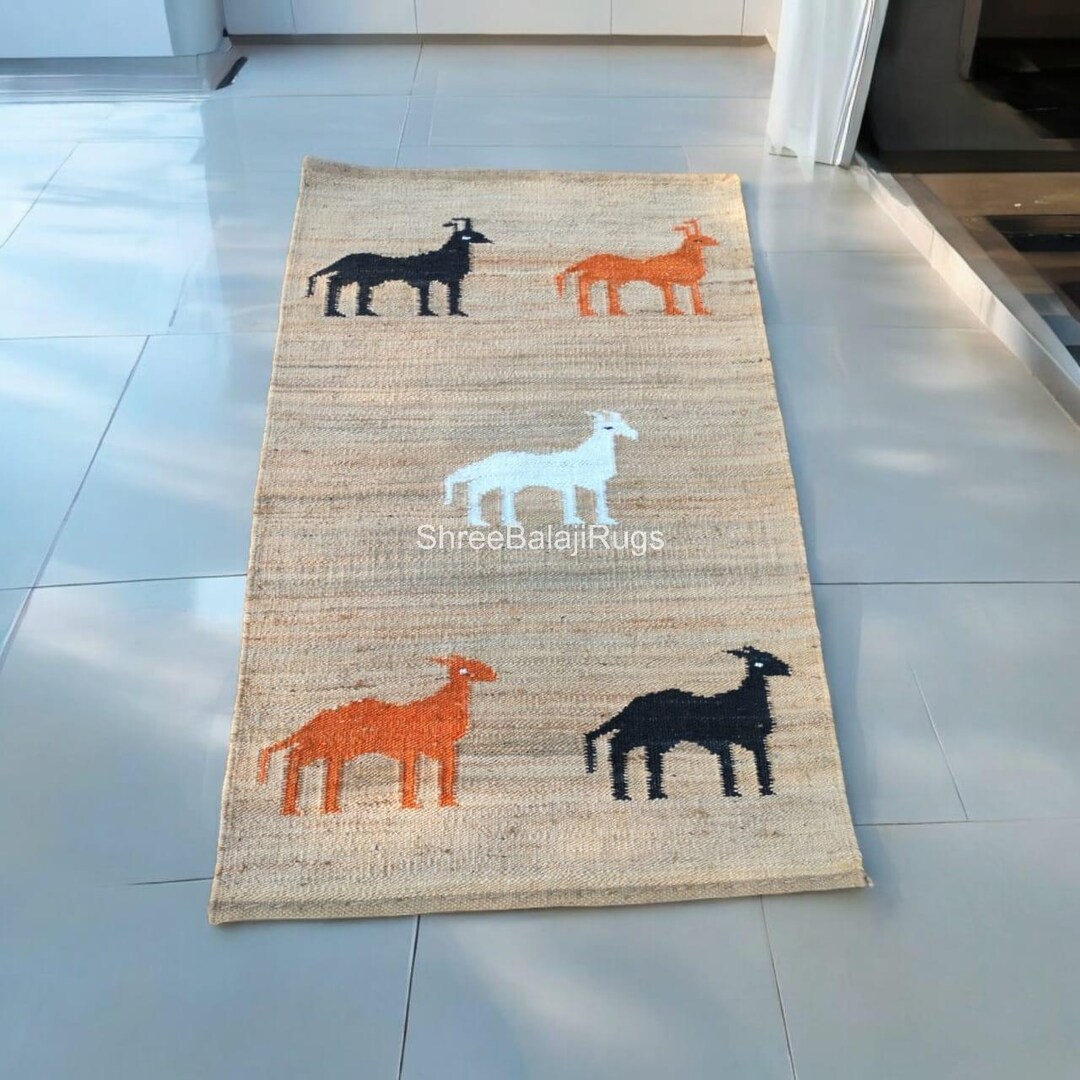 Handwoven Indian New Pattern Jute Rug, Custom Size Livingroom Rug, Warm ...
