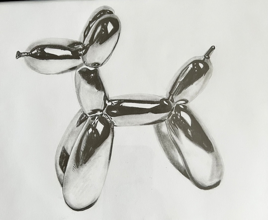 Balloon Dog Drawing - Etsy