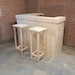 U Shape Home Bar and Stools 1.3m X 1m Ideal for Summerhouses/mancaves ...