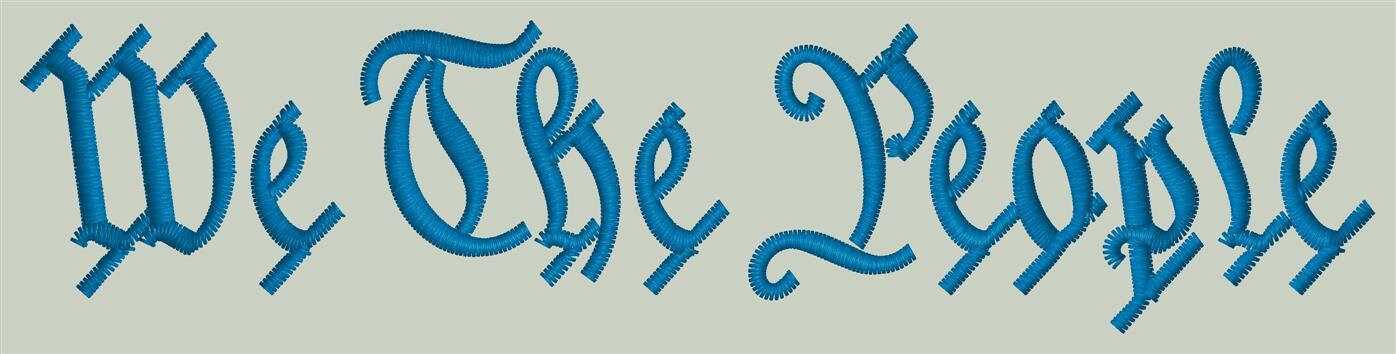 We the People Embroidery File - Etsy