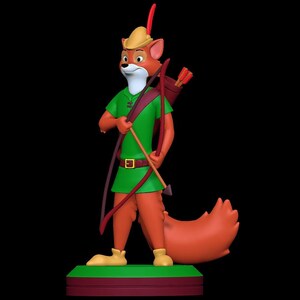 Hand-painted Robin Hood Cartoon Figure Collectible Art Statue, Unique ...