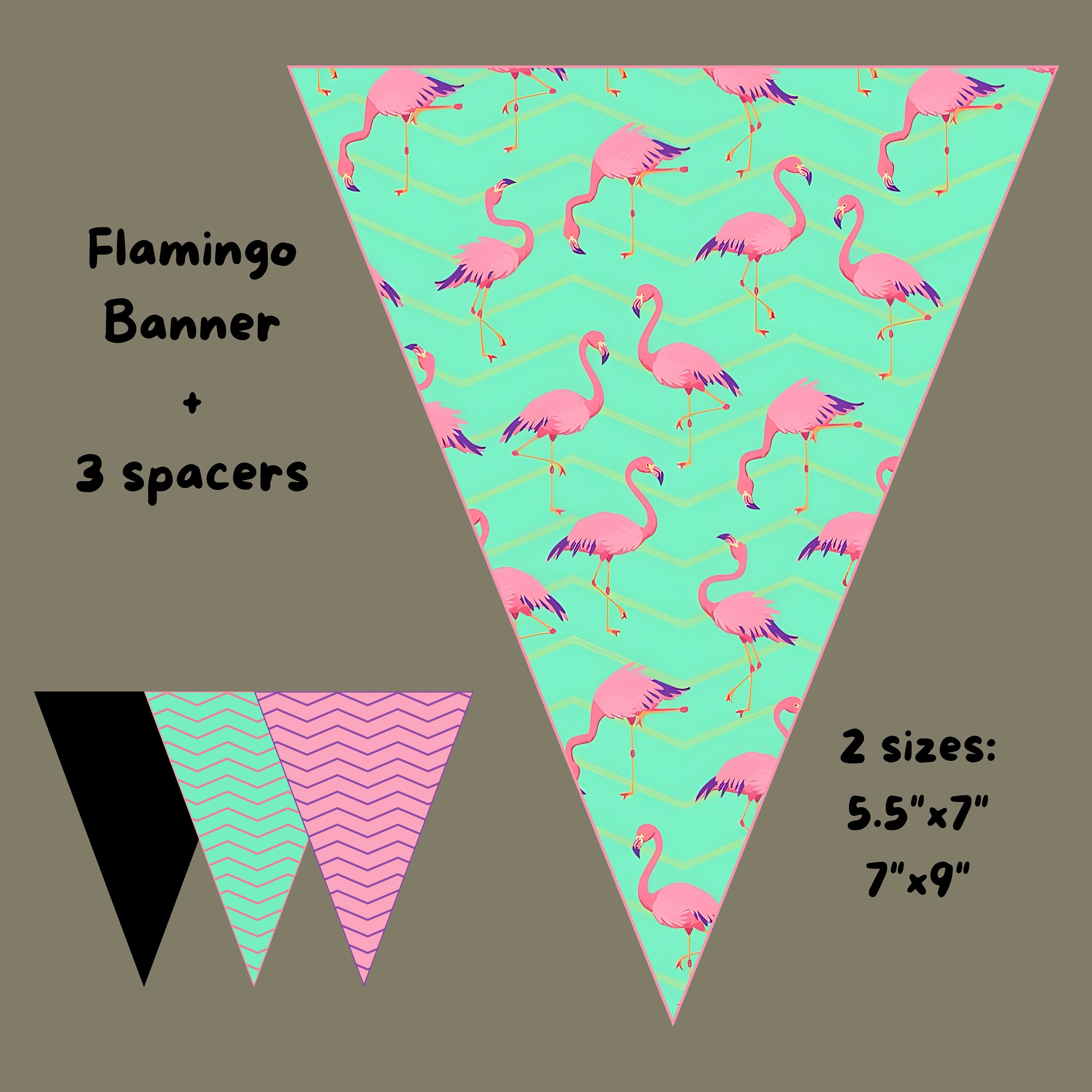 Flamingo Banner, Printable Flamingo Birthday Banner, Summer Party ...