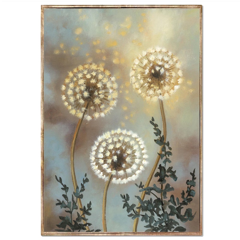 Dandelion Art - Etsy