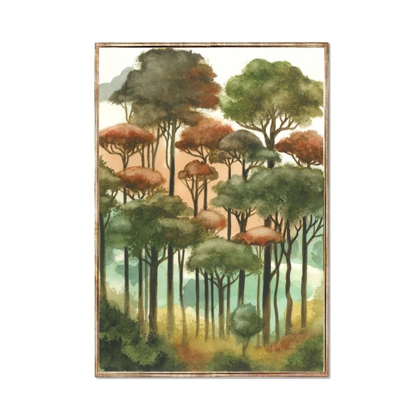 Abstract Forest Art - Etsy