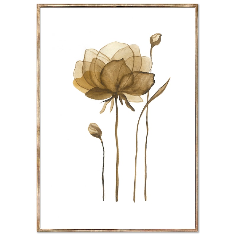 Sepia Flower - Etsy