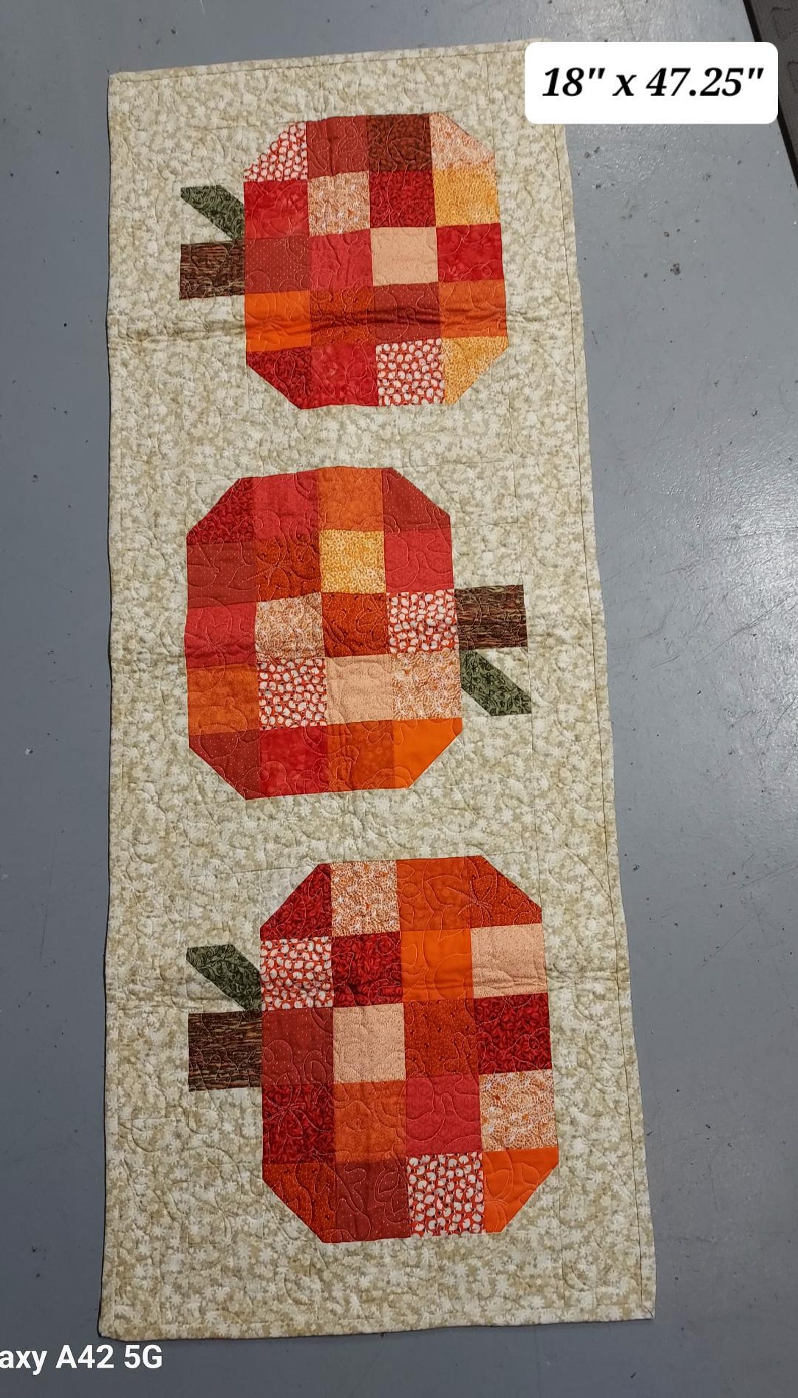2 Pumpkins Table Runner - Etsy