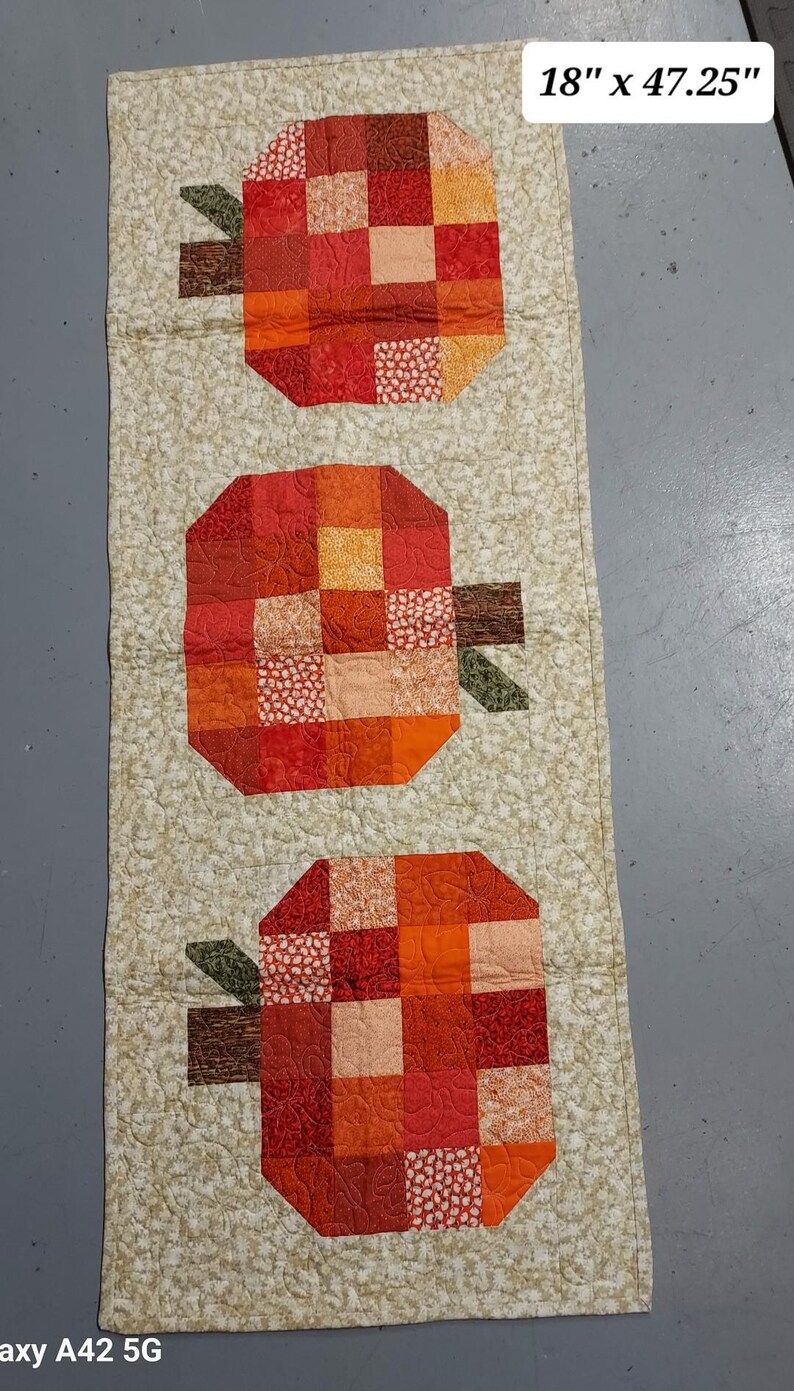 2 Pumpkins Table Runner - Etsy