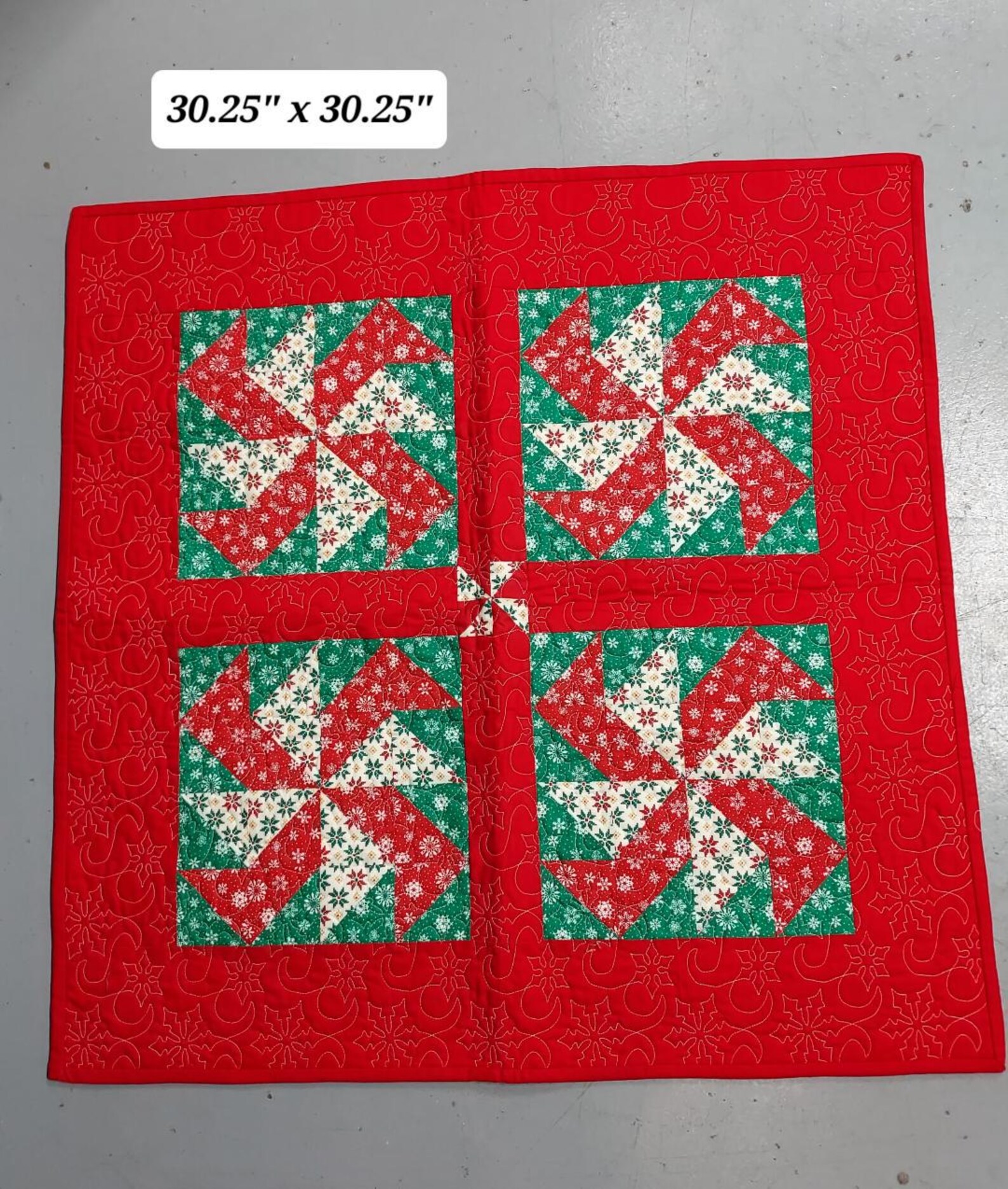 Red Square Table Topper - Etsy
