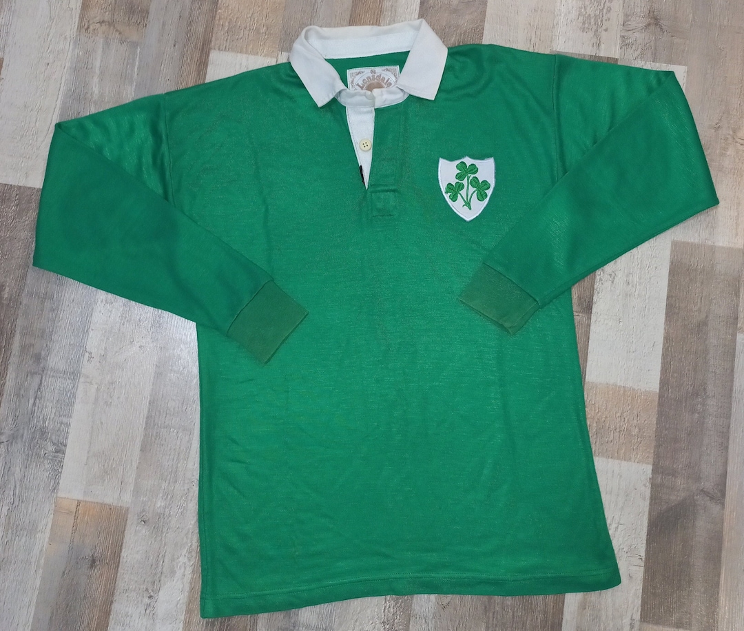 Vintage Lonsdale Ireland 80's Rugby Shirt Jersey Acrylic Long Sleeve ...
