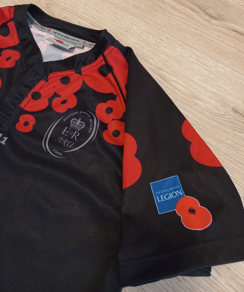 2011 British Army Rugby Shirt 'poppy' Lone Soldier Limited Edition ...