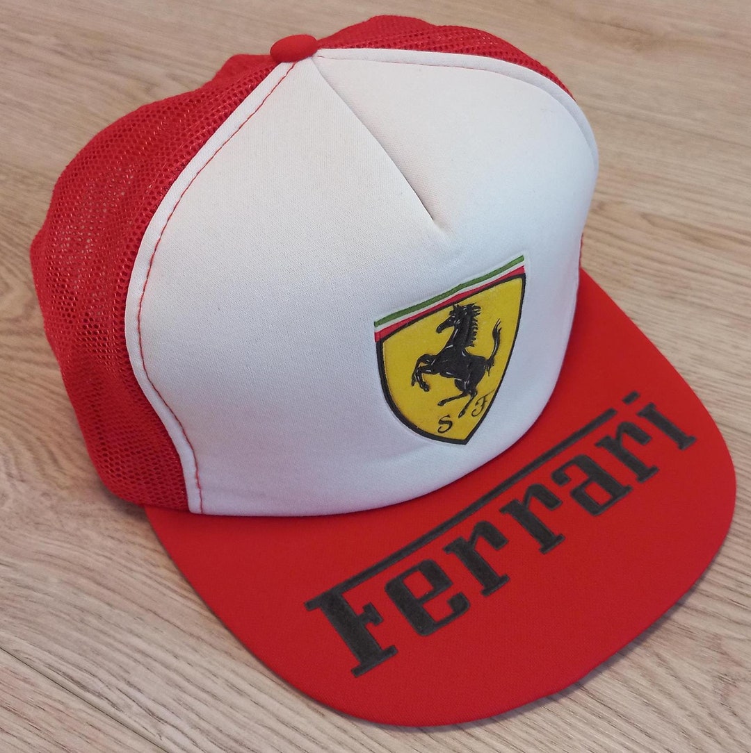 Vintage Ferrari SF 1986 Snapback Cap Hat Mesh 80's Red/white. - Etsy