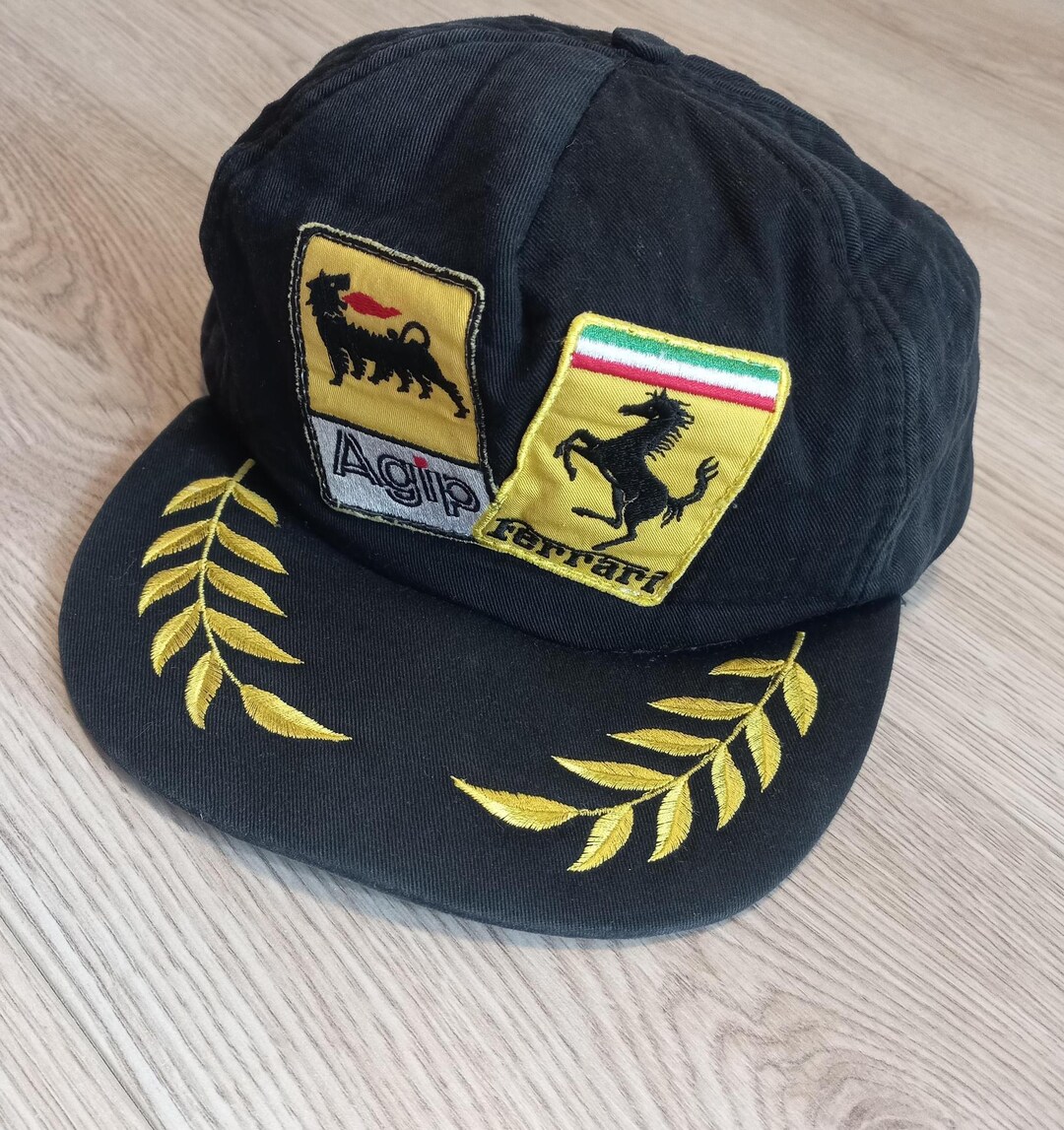 Vintage Ferrari F1 AGIP 80's Snapback Cap Black - Etsy