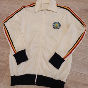 Vintage 70's/80's Belgium Racing Team Track Jacket Off-white/beige ...