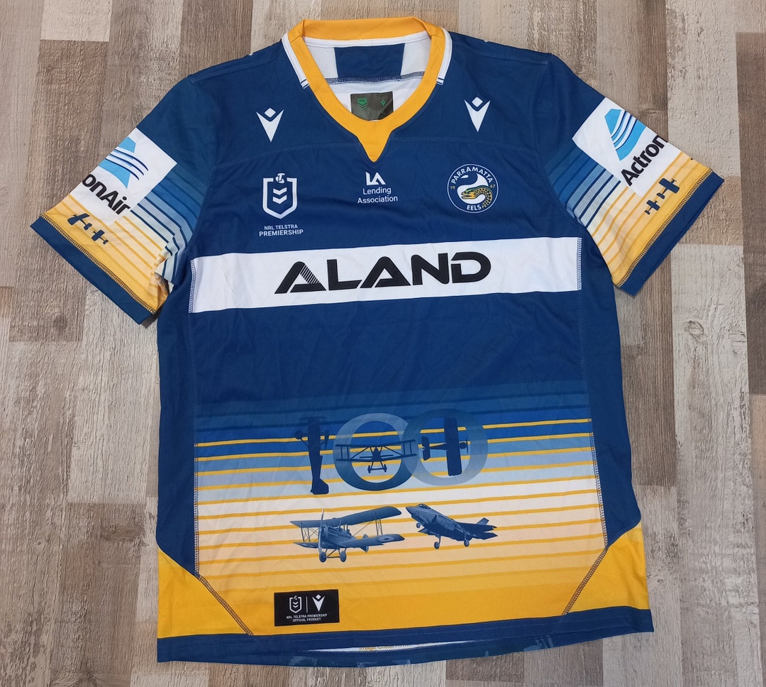 Parramatta Eels Anzac Rugby Jersey RAAF 100th Anniversary Mint Size 3XL ...