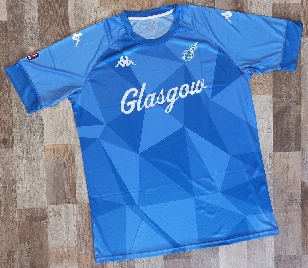 Glasgow Rocks BBL Basketball T-shirt Jersey Kappa Light Blue Size L ...