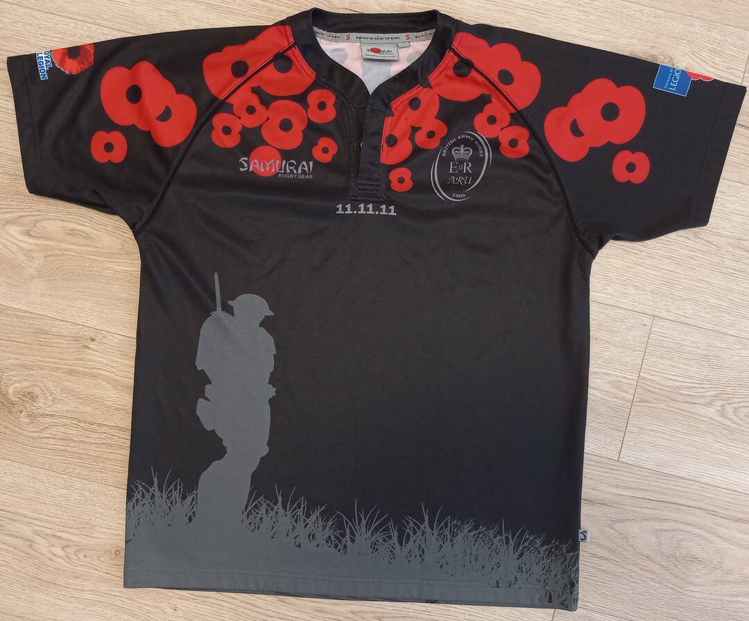 2011 British Army Rugby Shirt 'poppy' Lone Soldier Limited Edition ...