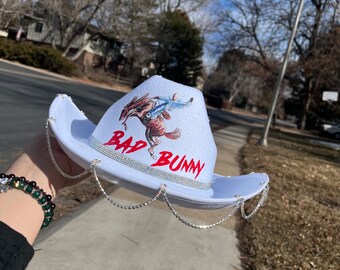 Bad Bunny Inspired Cowboy Hat - Etsy