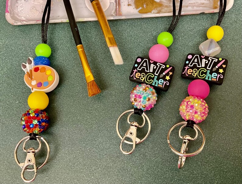 Art Teacher Lanyards- School Lanyards- Teacher Lanyards- ID Badge - Etsy