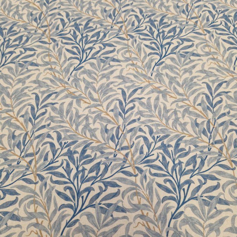 Morris Willow Bough Mini in Saxe, 100% Cotton Print, Curtain Fabric ...