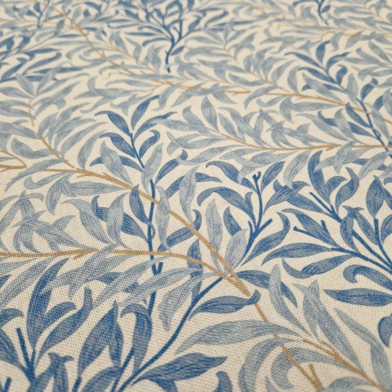 Morris Willow Bough Mini in Saxe, 100% Cotton Print, Curtain Fabric ...