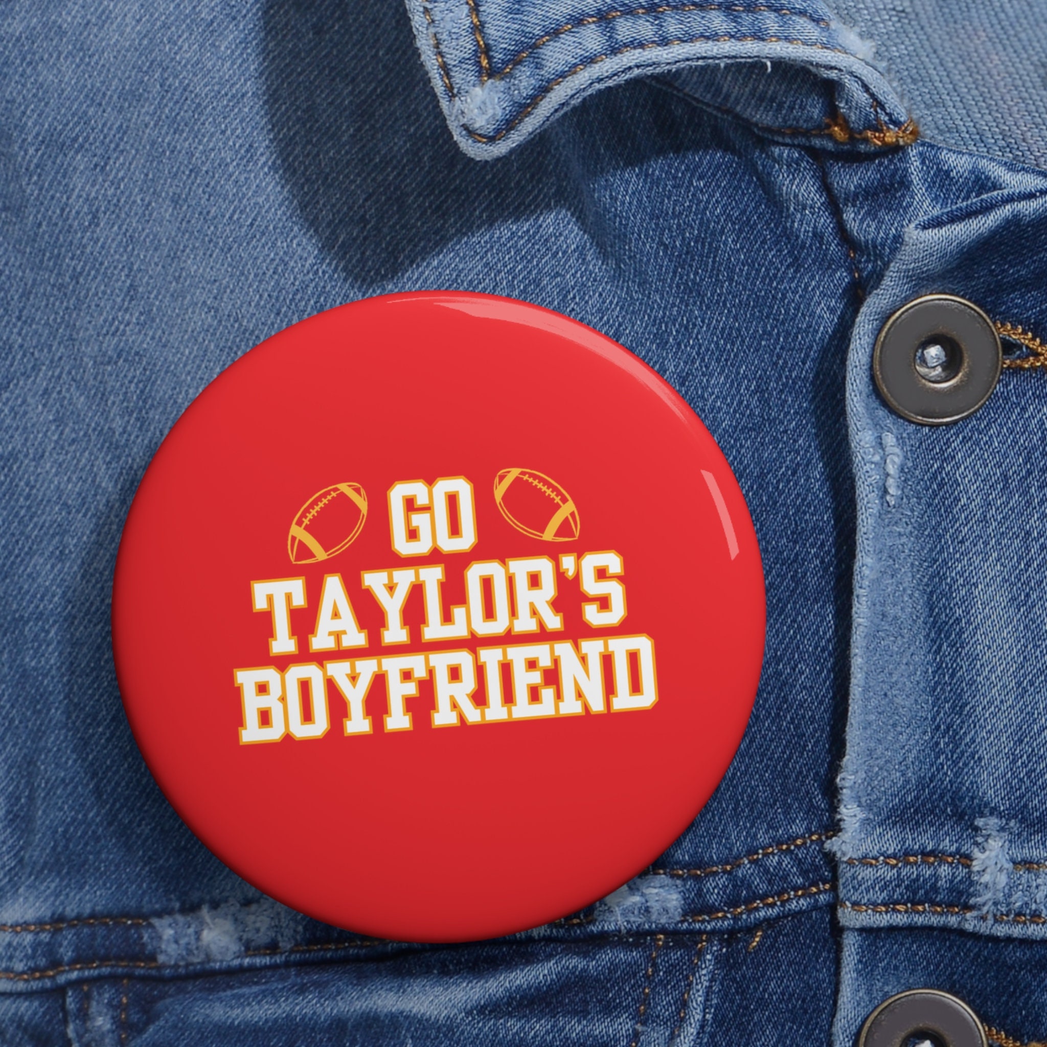 Go Taylor's Boyfriend Pin Button Red Pin Button Gift Taylor and Travis ...