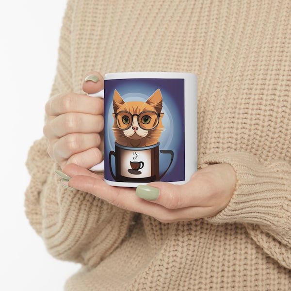 Cat Coffee Cup - Etsy