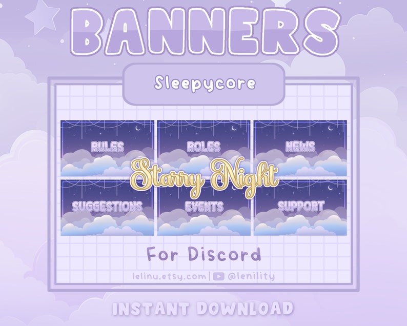 30 Starry Night Discord Channel Banners Headers Sleepycore Dreamcore ...