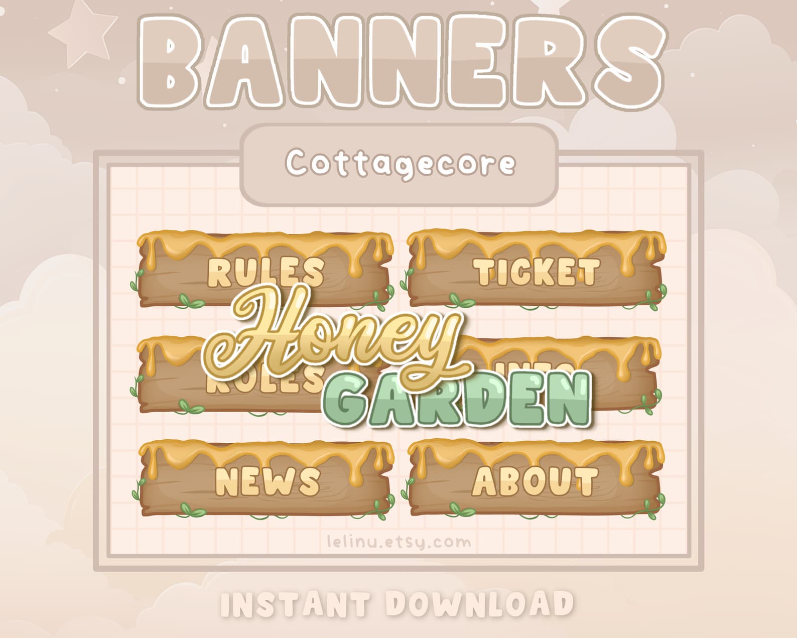 20 Honey Garden Cottagecore Themed Banners for Discord - Etsy