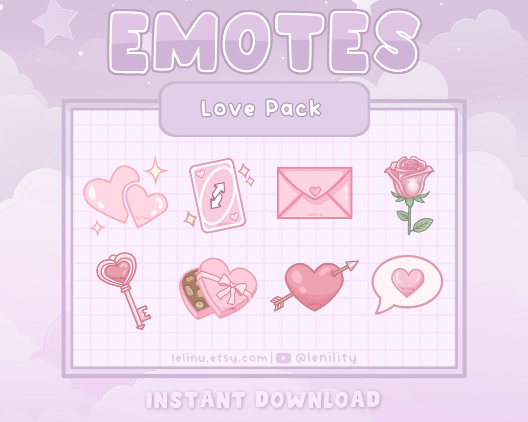 Love Emote Pack for Twitch and Discord | Valentine's Day | Love ...