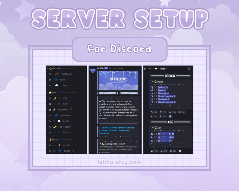 COMPLETE Discord Server Setup | Commission | Cute and Aesthetic ...