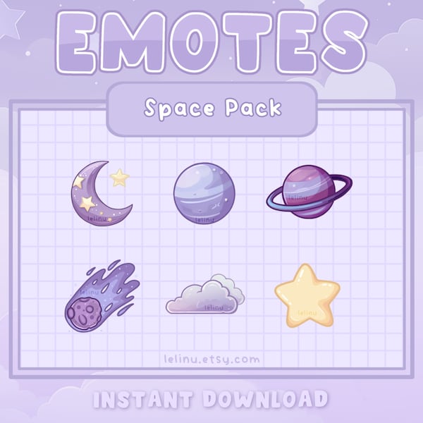 Cute Space Emoji - Etsy