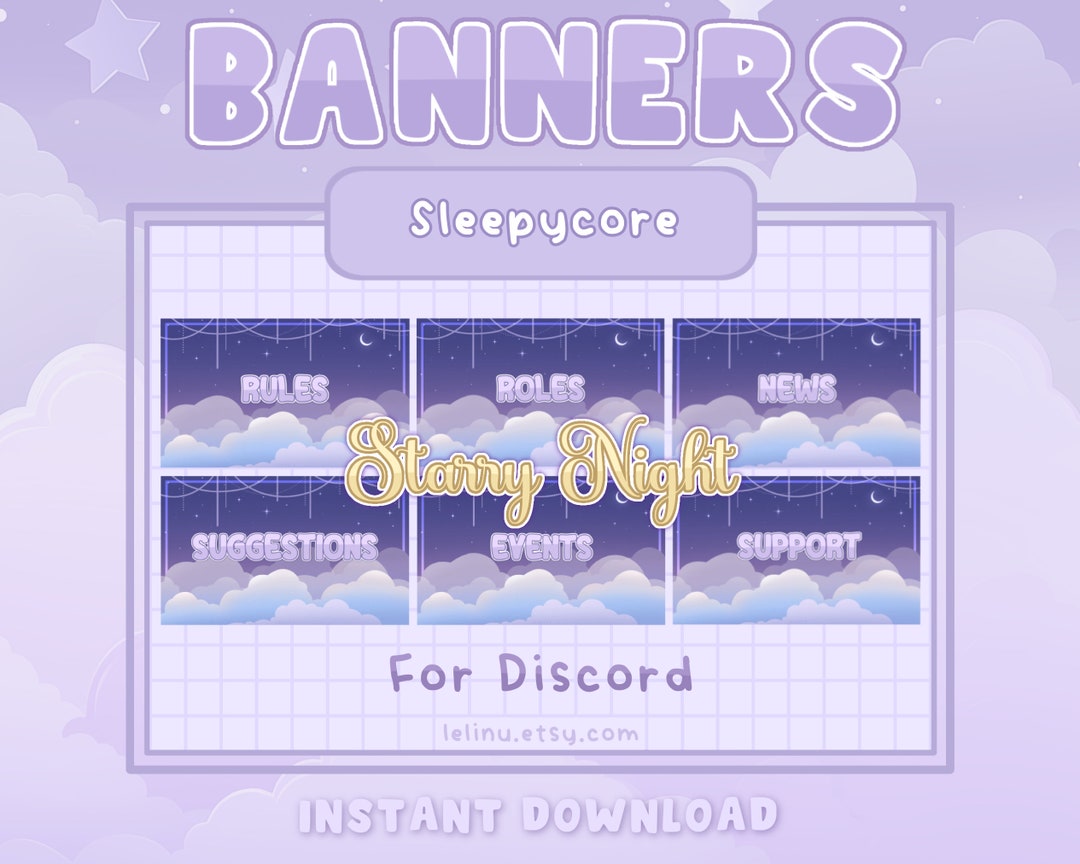 30 Starry Night Discord Channel Banners | Headers | Sleepycore ...