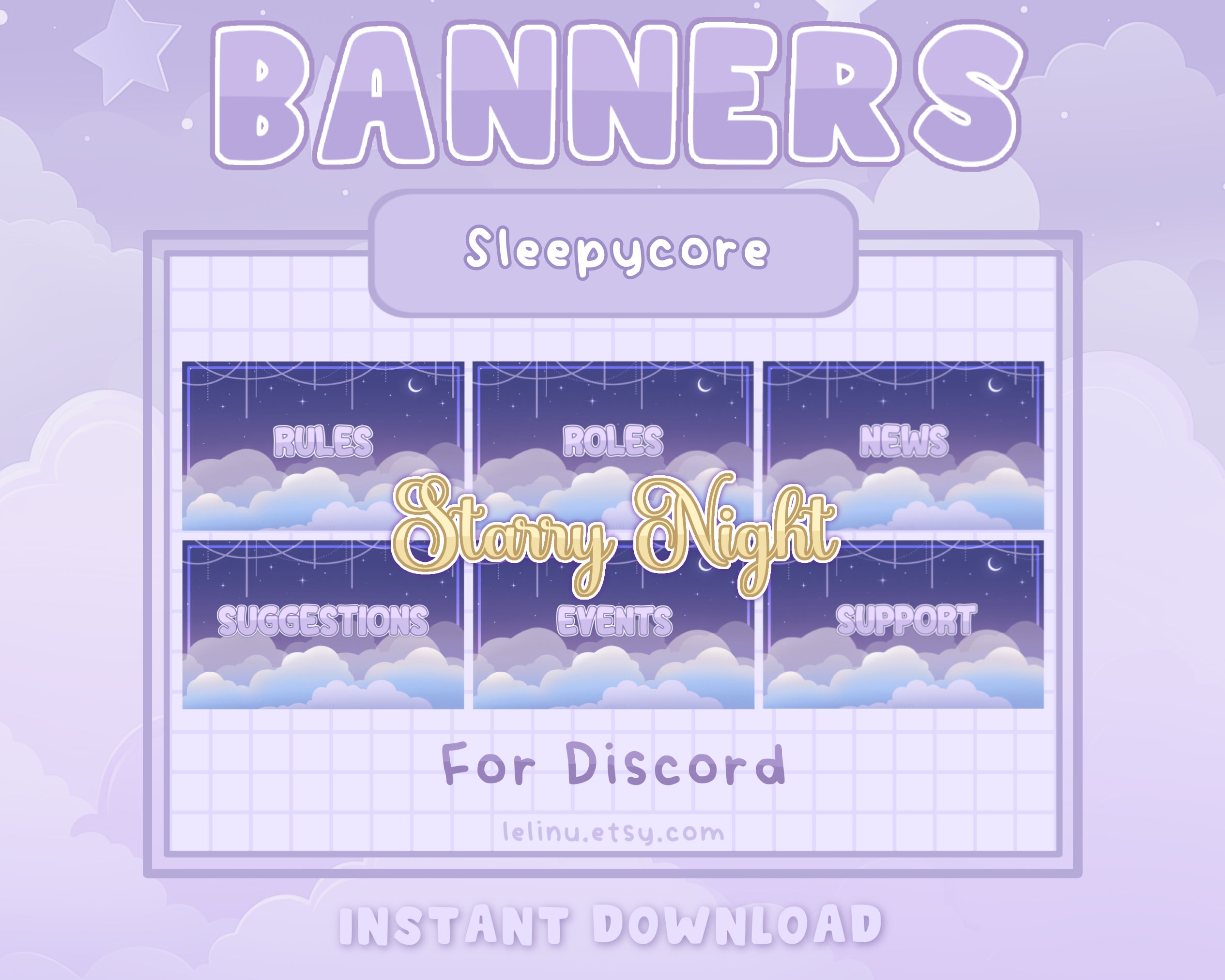 30 Starry Night Discord Channel Banners | Headers | Sleepycore ...