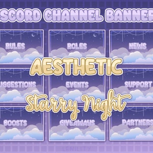 30 Starry Night Discord Channel Banners Headers Sleepycore Dreamcore ...
