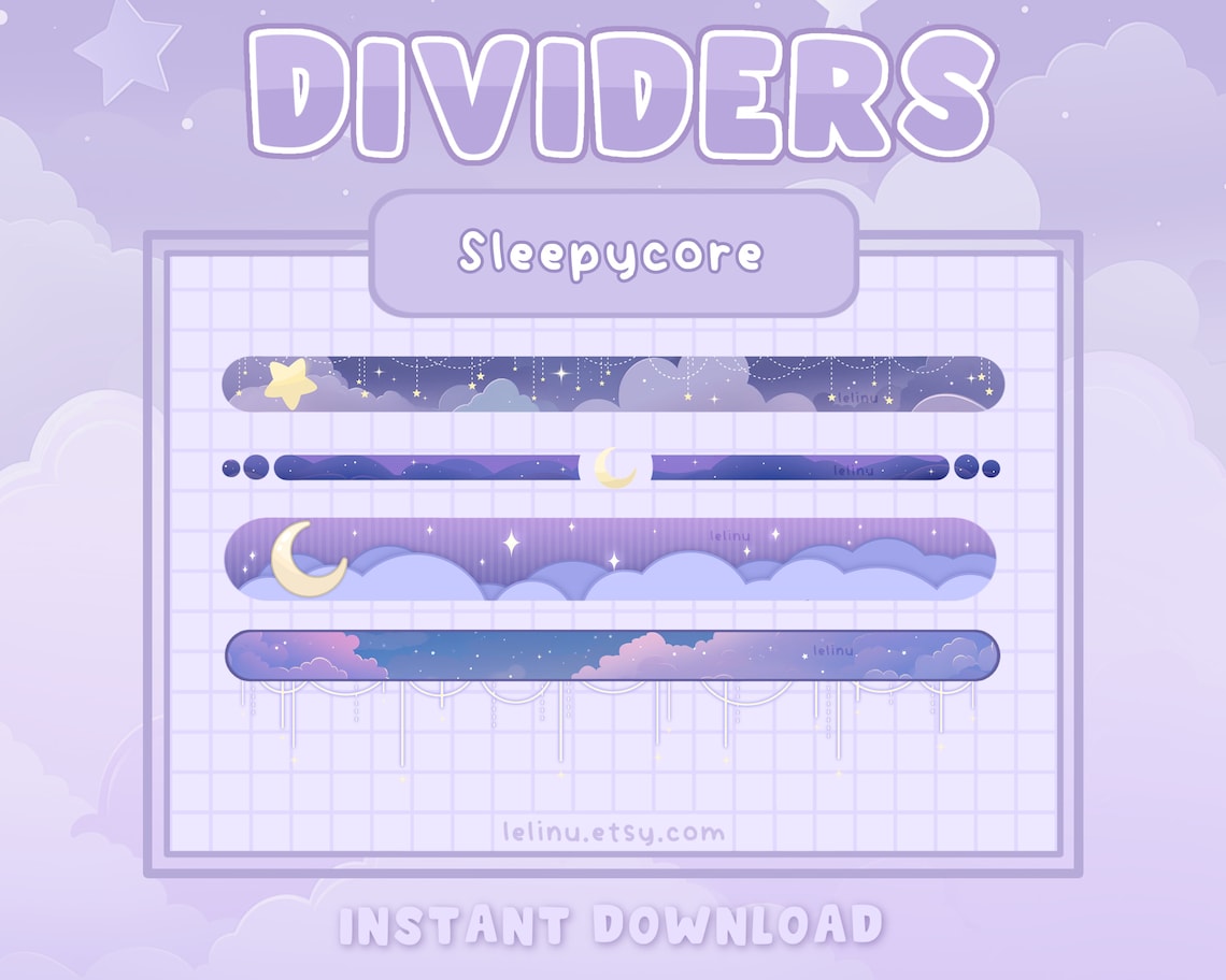 Sleepycore Dividers for Discord | Starry Night | Dividers | Aesthetic ...