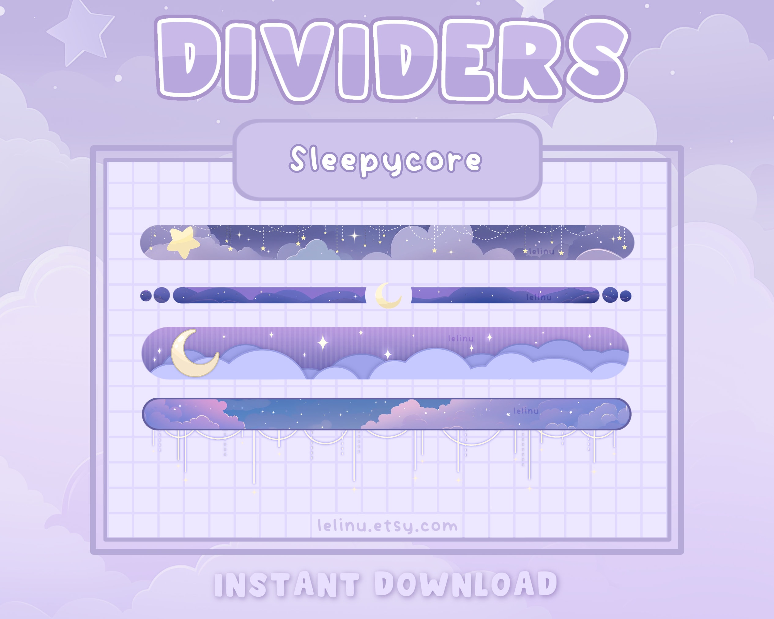 Sleepycore Dividers for Discord | Starry Night | Dividers | Aesthetic ...