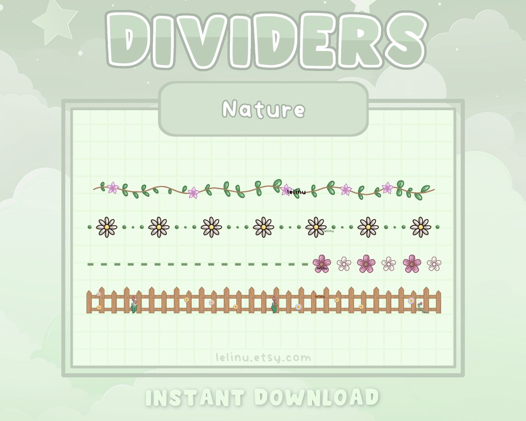 Cottagecore Nature Dividers for Discord | Dividers | Aesthetics | Cute | Discord Graphics ...