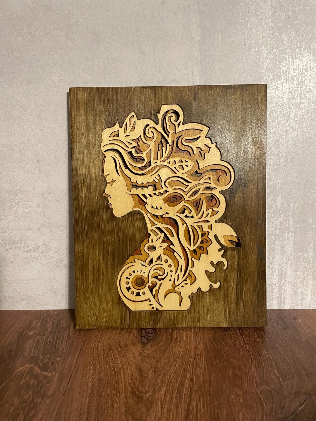 Female Layered Silouette Wall Art - Etsy