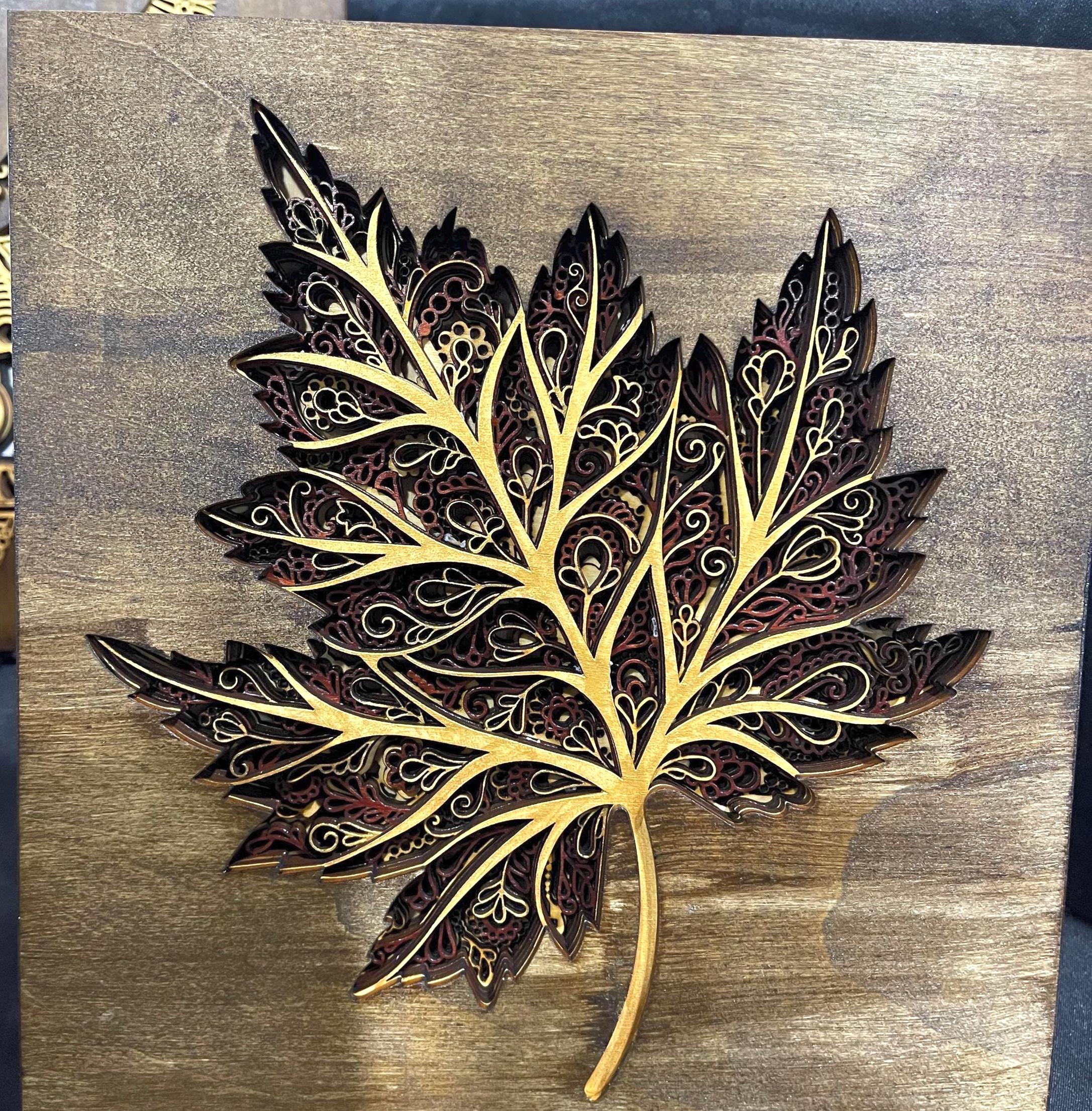 Intricate Maple Leaf Wall Art - Etsy