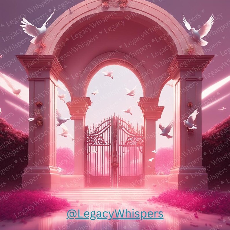 Heavens Gate Pink Background Clipart PNG Archivo AI Arte - Etsy México