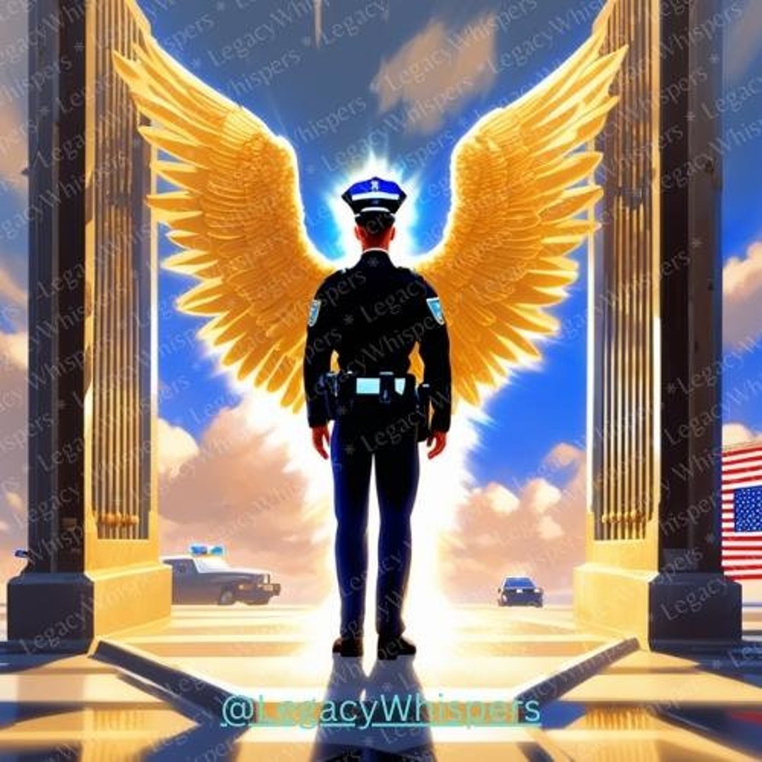 Police Officer Background PNG File AI Art Funeral Memorial Heaven Gate ...