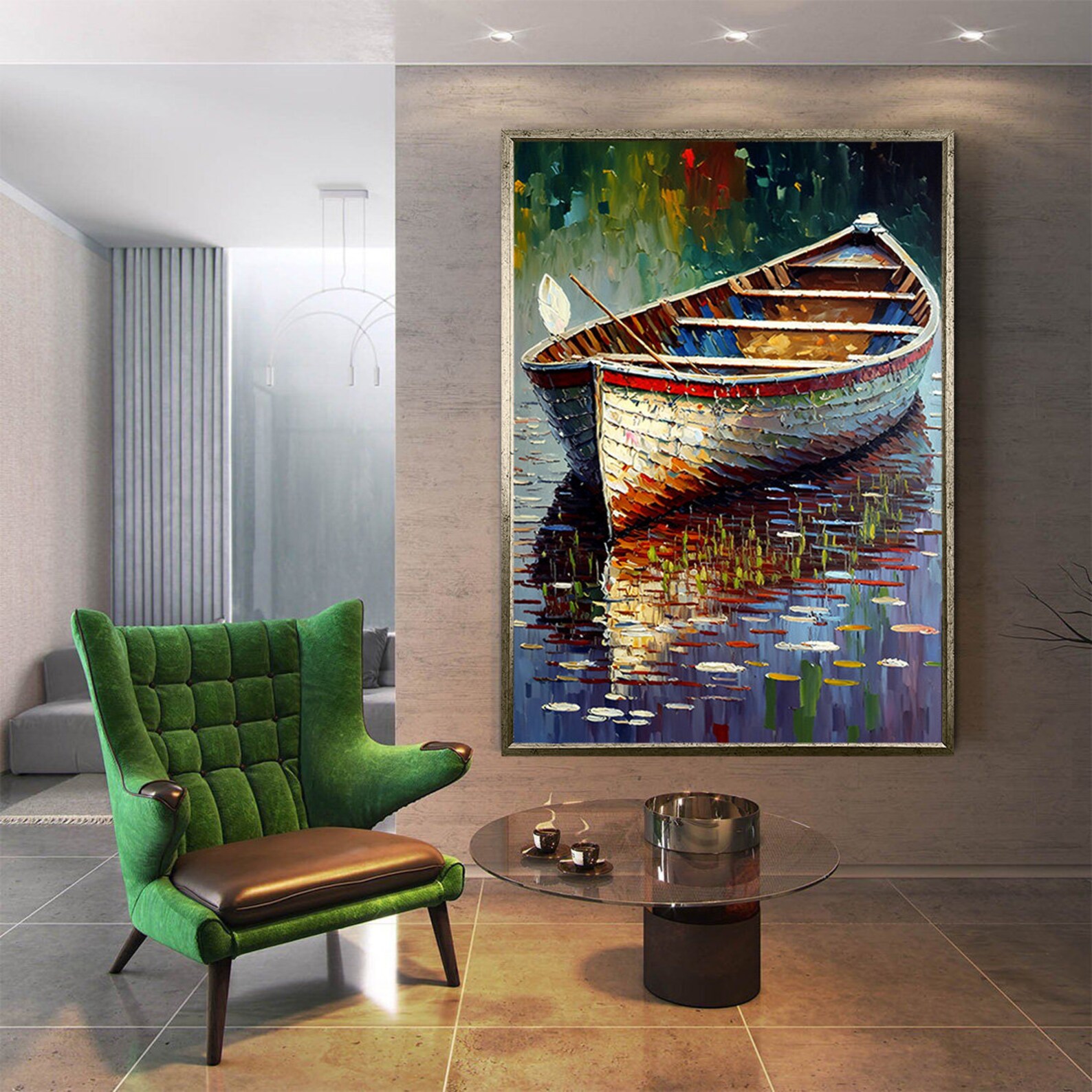 Oil Painting Look Sandal Canvas, Oil Painting Style Print,colorful ...